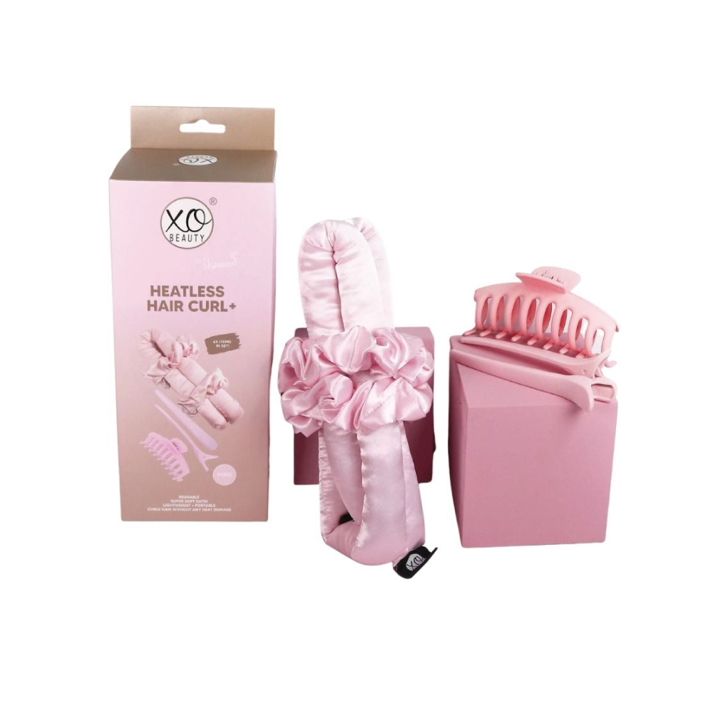 XoBeauty Heatless Hair Curl+ Pink - Hair & Beauty products New Zealand